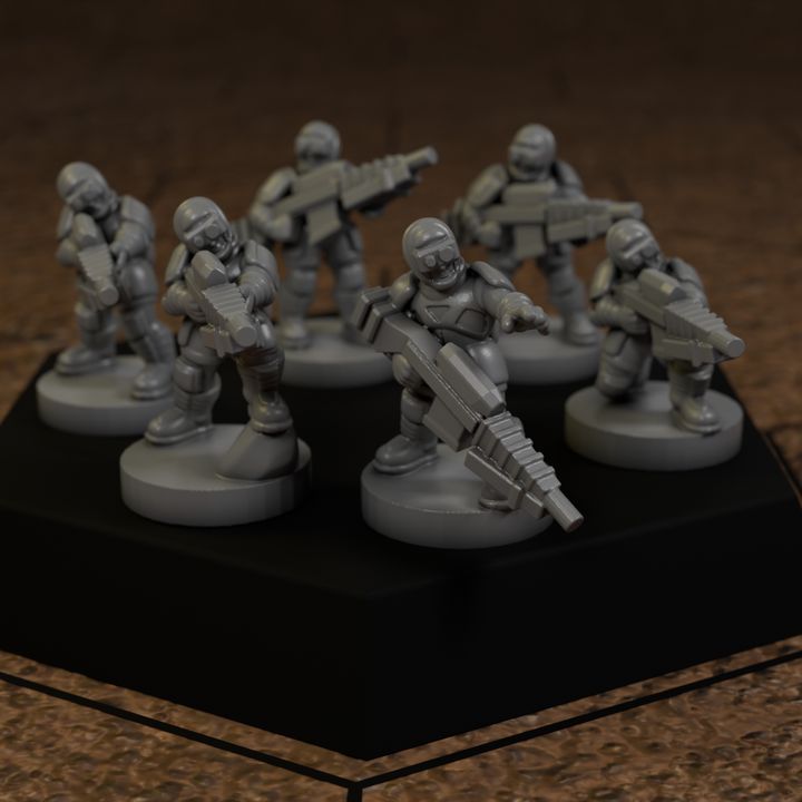 3D Printable Sniper Infantry for American Mecha by Salvage Drop