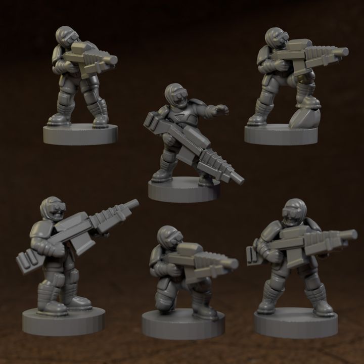 3D Printable Sniper Infantry for American Mecha by Salvage Drop