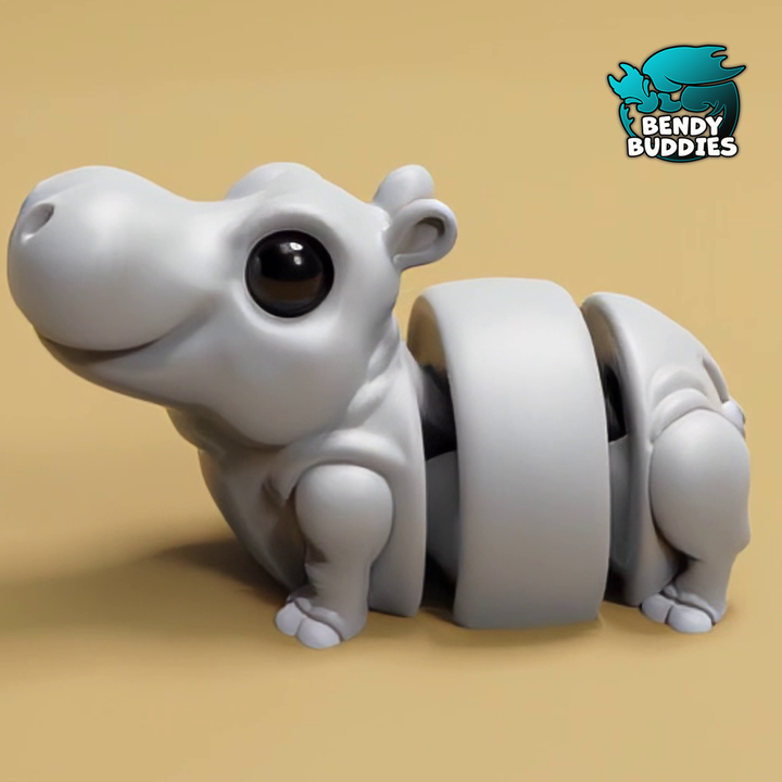 3D Printable Wobble Hippo / Animal Articulated / Print-in-Place ...