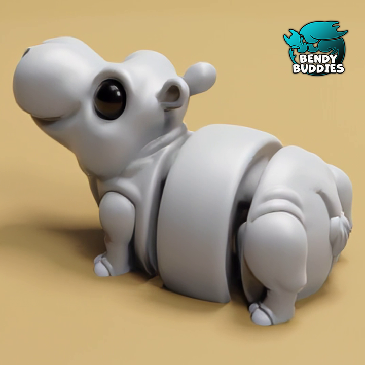 3D Printable Wobble Hippo / Animal Articulated / Print-in-Place ...