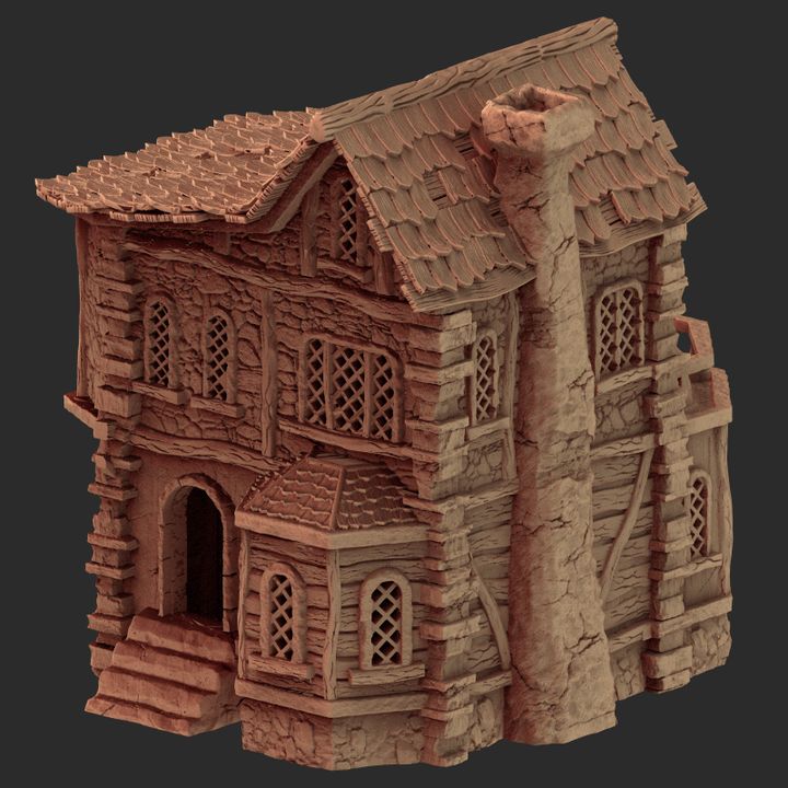 3D Printable x3 Buildings - Medieval Cozy Corners by Proxywars