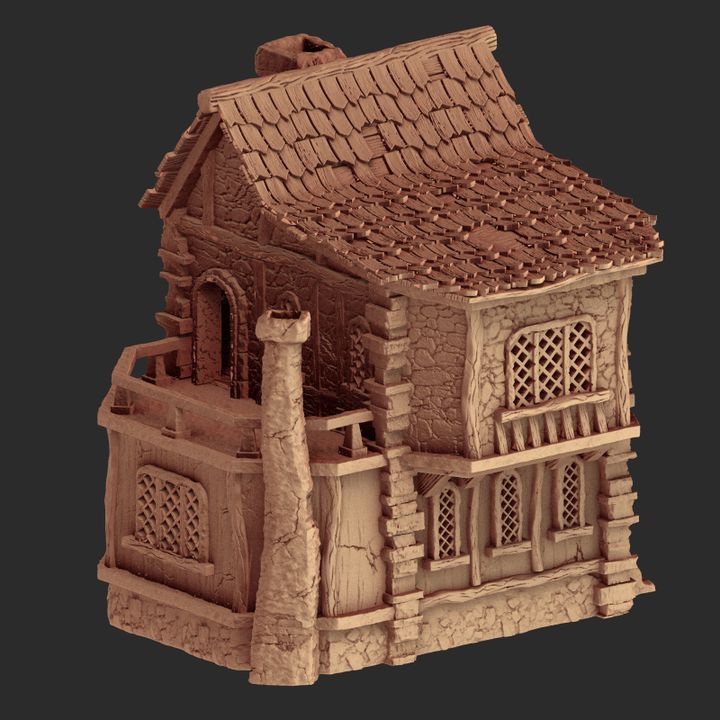 3D Printable x3 Buildings - Medieval Cozy Corners by Proxywars