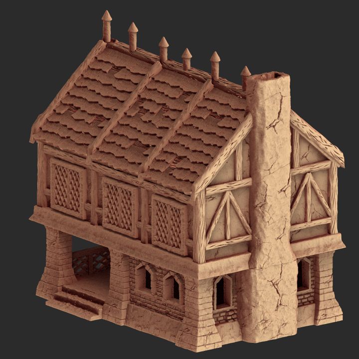 3D Printable x3 Buildings - Medieval Cozy Corners by Proxywars