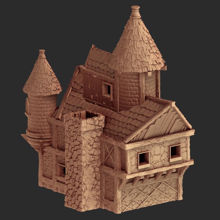 3D Printable x3 Buildings - Medieval Cozy Corners by Proxywars