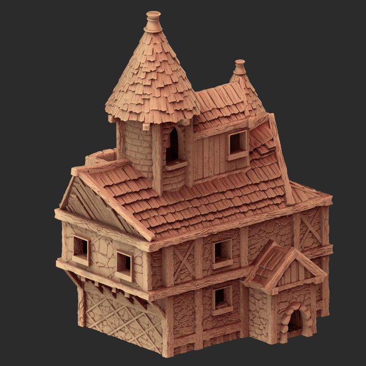 3D Printable x3 Buildings - Medieval Cozy Corners by Proxywars