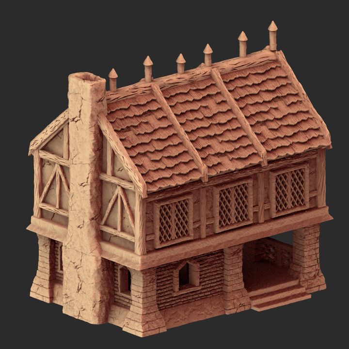 3D Printable x3 Buildings - Medieval Cozy Corners by Proxywars
