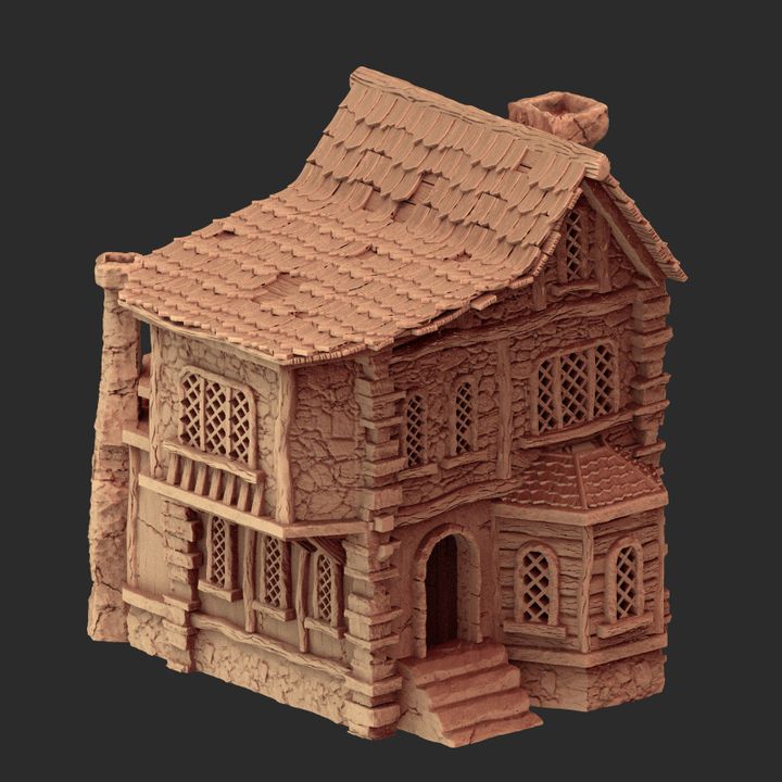 3D Printable x3 Buildings - Medieval Cozy Corners by Proxywars