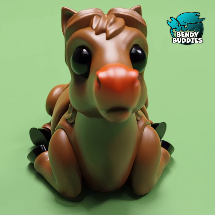 3D Printable Peanut Cute Horse / Steed Articulated / Print-in-Place ...