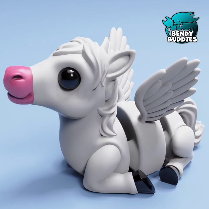 3D Printable Astra Cute Pegasus / Winged Unicorn Articulated / Print-in ...