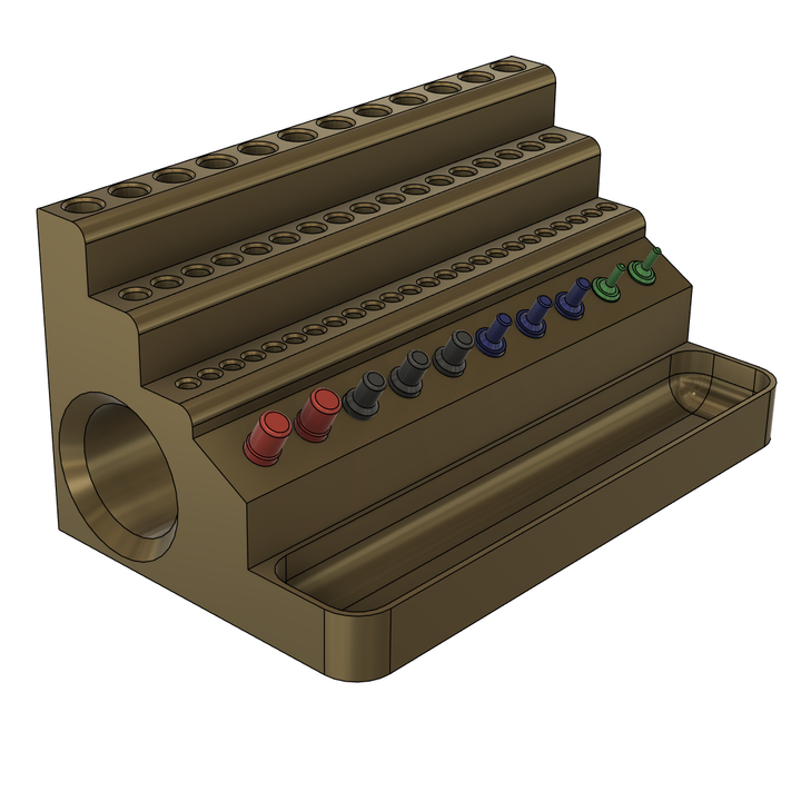 3D Printable CNC bits Holder V.1 by Ravi