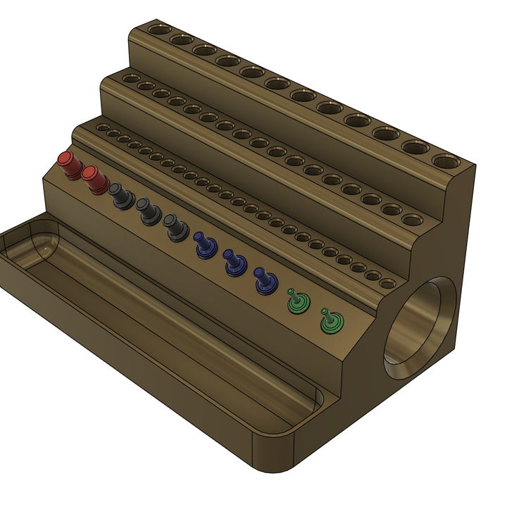 3D Printable CNC bits Holder V.1 by Ravi