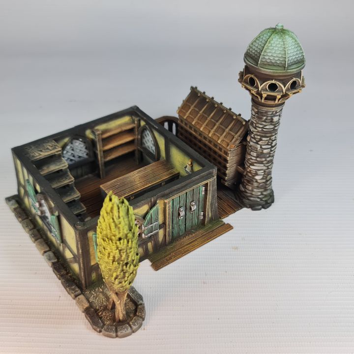 3D Printable Pigeon Roost Post Office - Medieval Town Set by Adrian