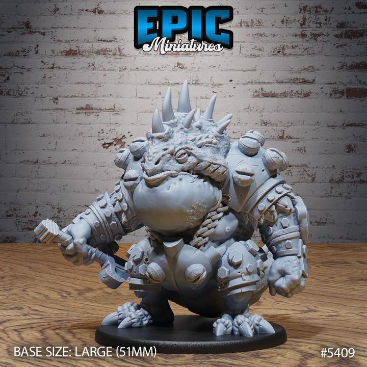 3D Printable Bulky Lizard Bandit / Reptilian Humanoid Robber ...