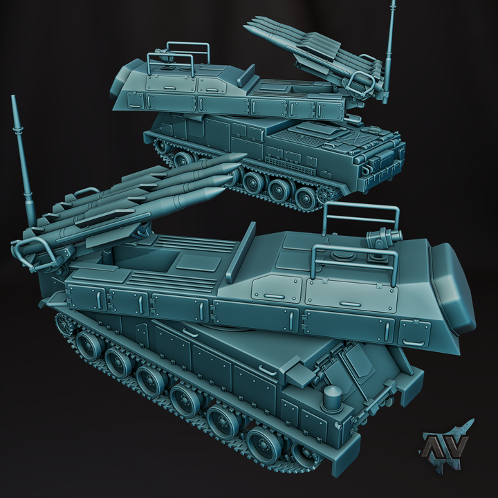3D Printable 9K37 Buk Scale Model 1/144 by AV Military