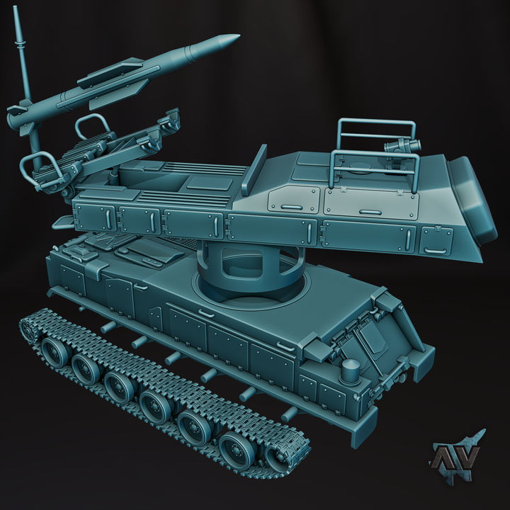 3D Printable 9K37 Buk Scale Model 1/144 by AV Military