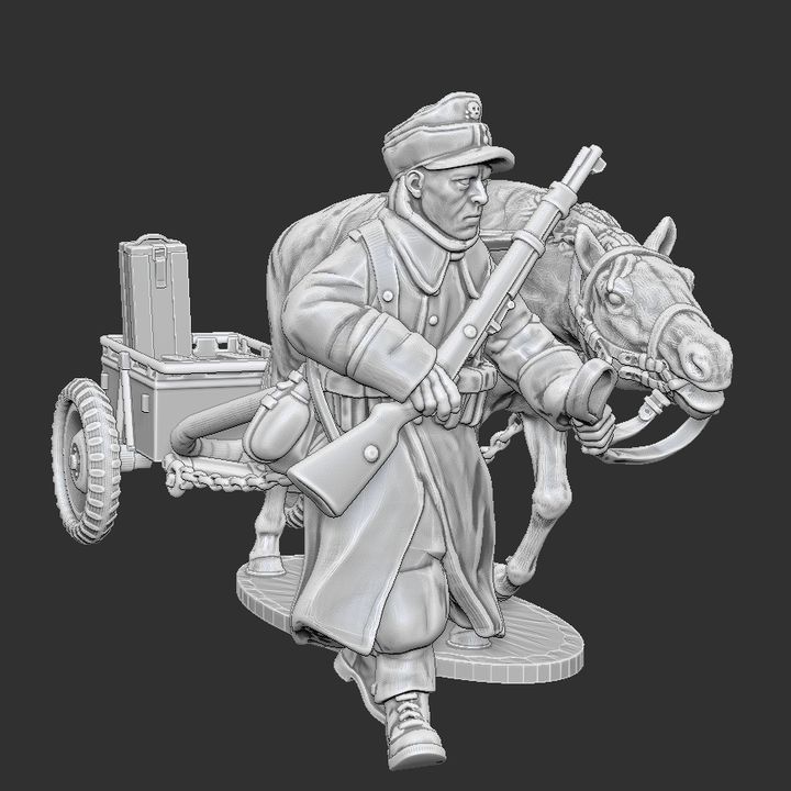3D Printable Late War German IF8 infantry cart, 28mm by Propylene Foliescu