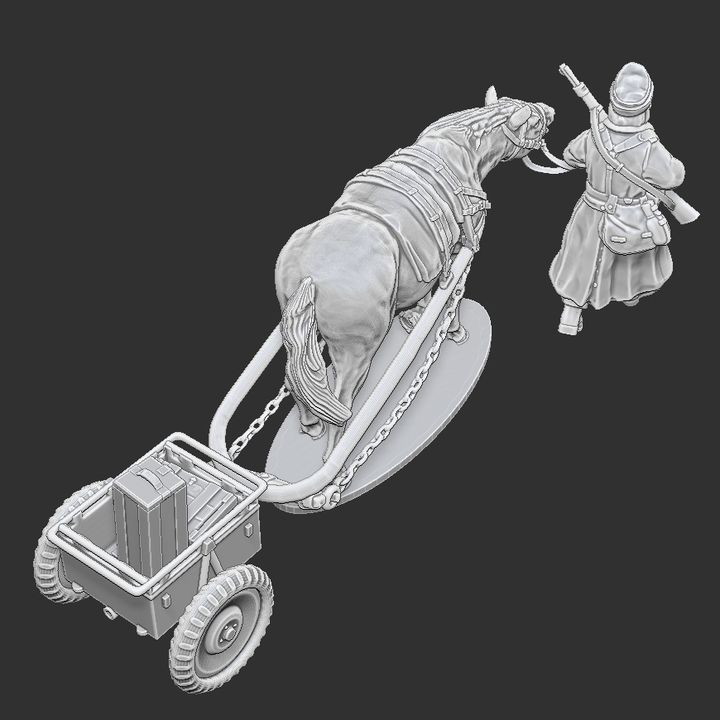 3D Printable Late War German IF8 infantry cart, 28mm by Propylene Foliescu