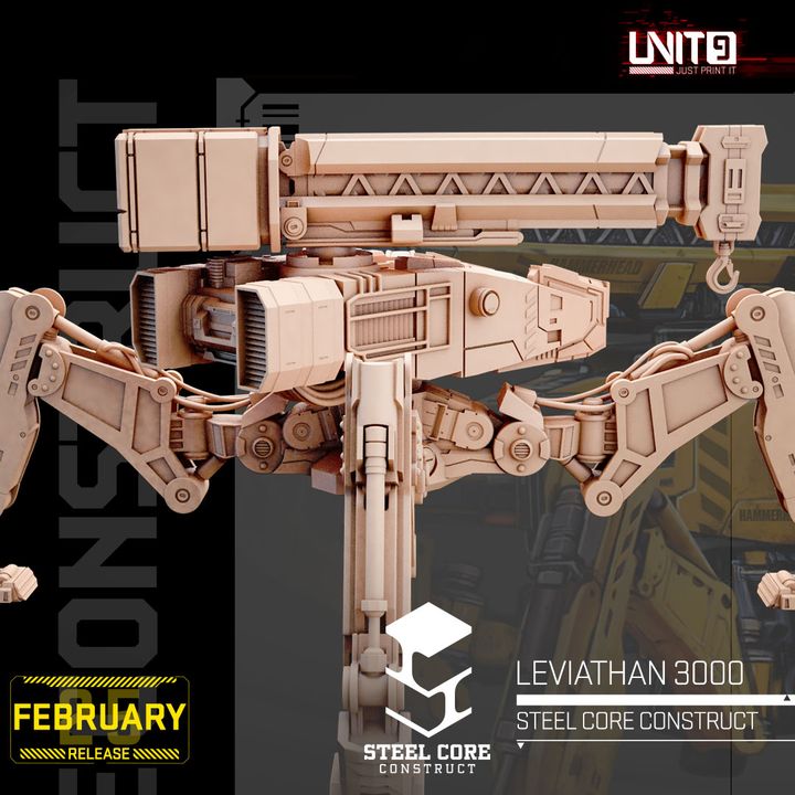 3D Printable Cyberpunk - LEVIATHAN 3000 - Steel Core Construct by UNIT9