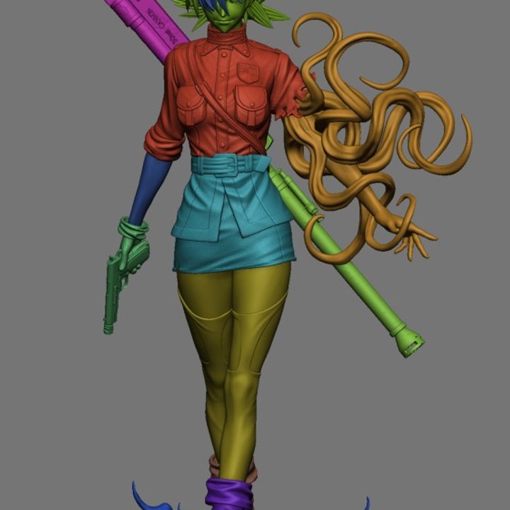 3D Printable The Crimson Huntress Innocence Meets Bloodlust 3D Print by ...