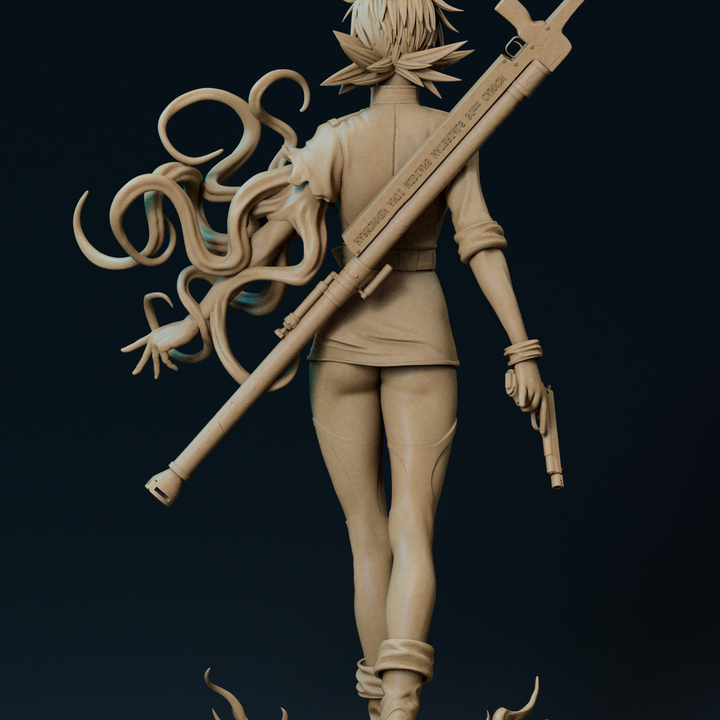 3D Printable The Crimson Huntress Innocence Meets Bloodlust 3D Print ...