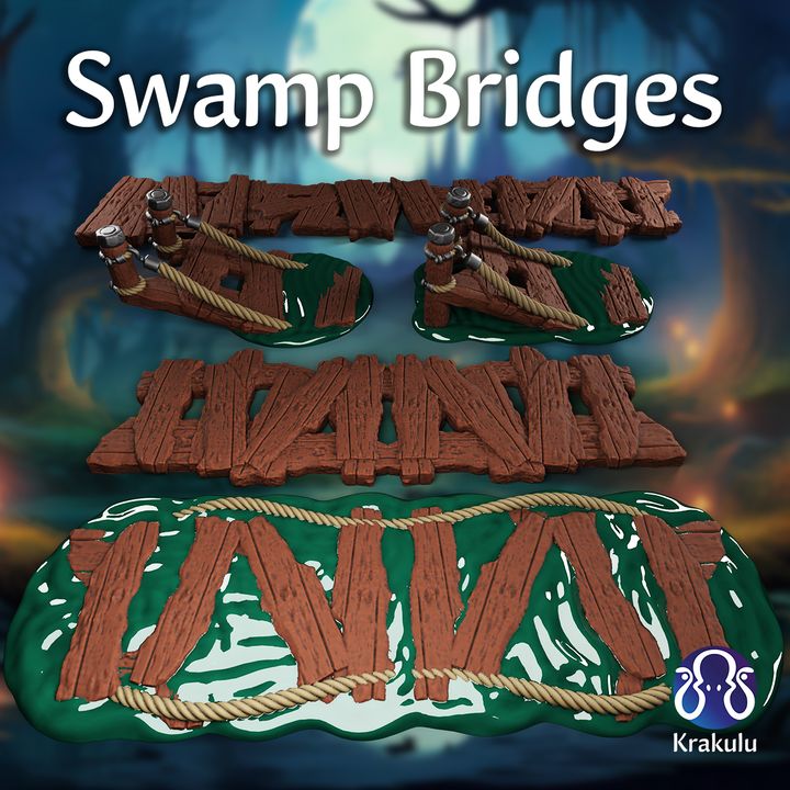 3D Printable Swamp Bridges by Krakulu