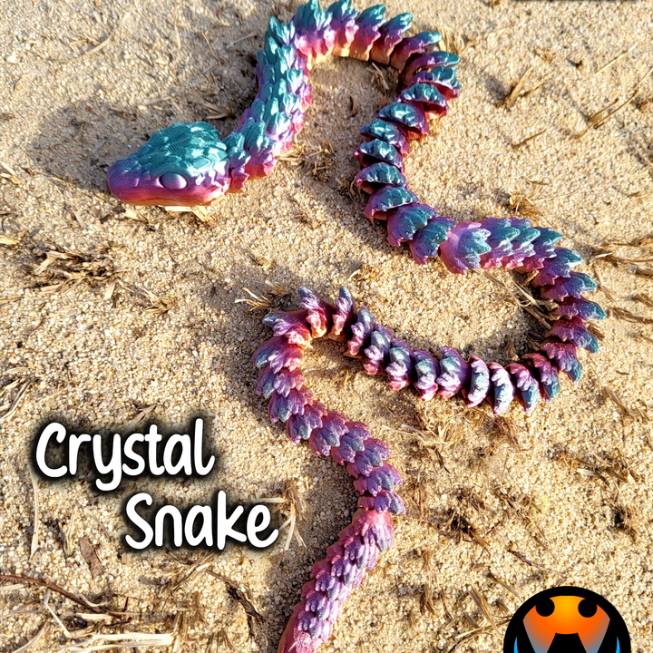 3D Printable Crystal Snake by Cinderwing3D