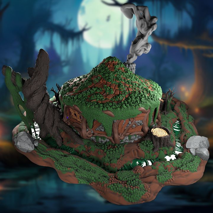 3D Printable Witch Hut, Wispmoon Hollow by Krakulu