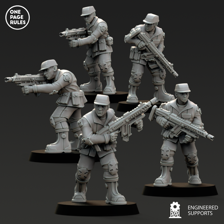 3D Printable Human Defense Force (HDF) - Release #6 by One Page Rules