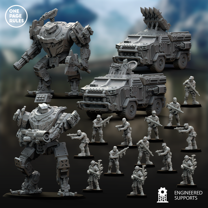 3D Printable Human Defense Force (HDF) - Release #6 by One Page Rules