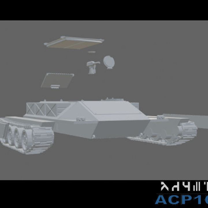 3D Printable AV-8B APC Sci-Fi AFV by Chris Abbey