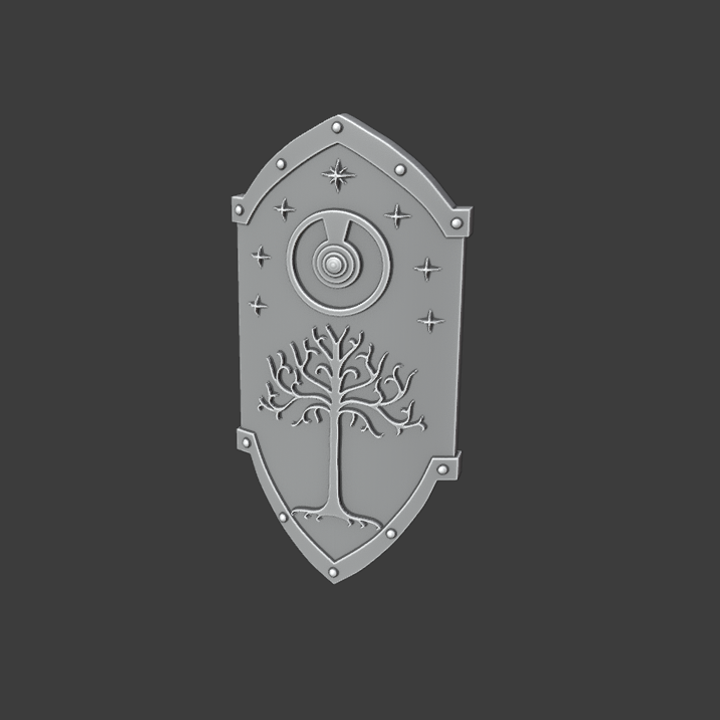 3D Printable Ingold Shield - MESBG Lord of the Rings by Mesbgrepair