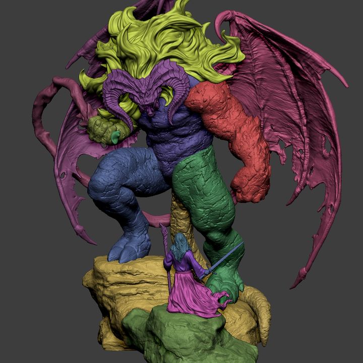 3D Printable The Fiery Terror Shadow and Flame Unleashed 3D Print by ...