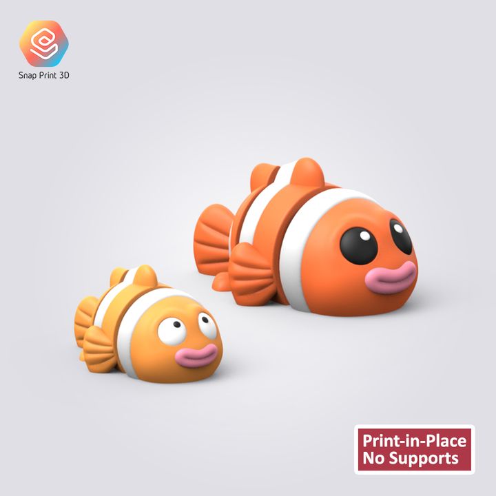 3D Printable Flexi Nemo Fish by SNAP PRINT 3D
