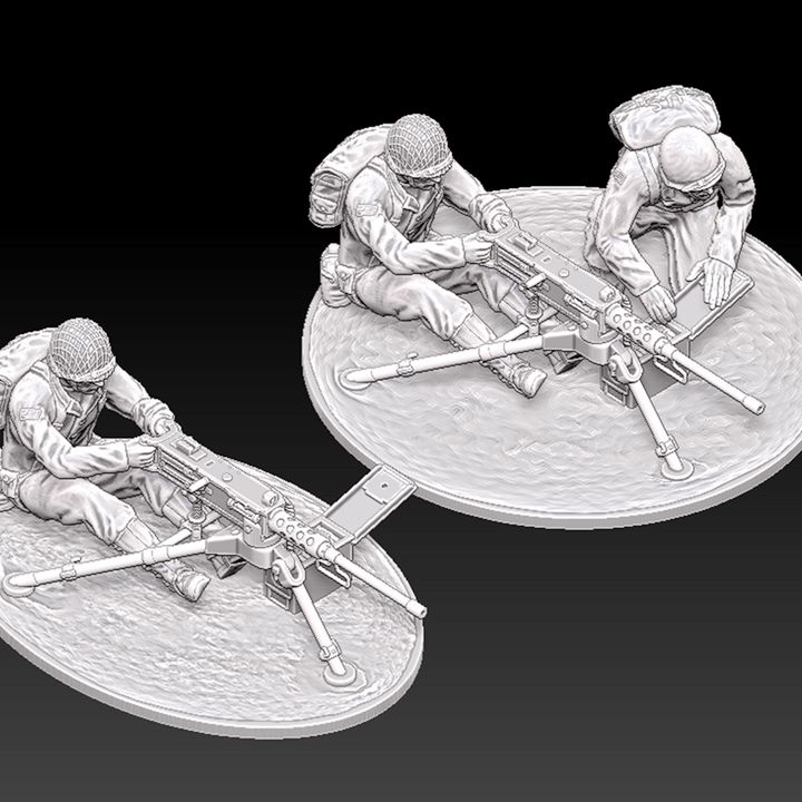 3D Printable 1/72 WW2 USA M2 Browning HMG team printable miniatures by ...