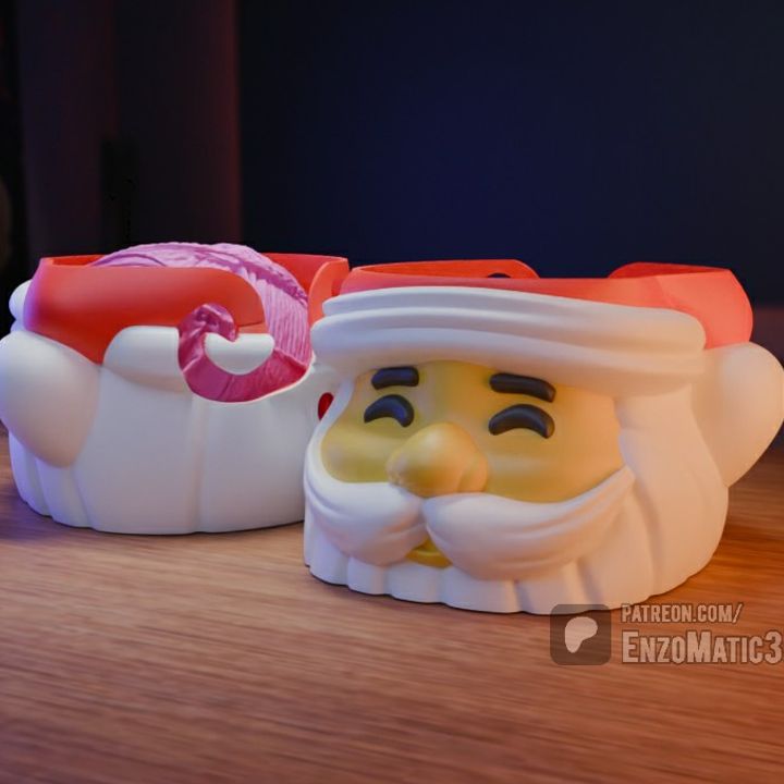 3D Printable bowl Santa Claus - crochet bowl - 3MF - STL by EnzoMatic3D