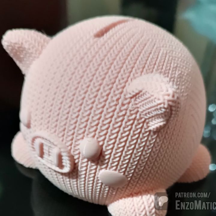 3D Printable pig piggy bank, money box - 3mf, STL multiparts by EnzoMatic3D