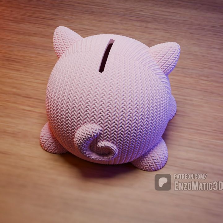 3D Printable pig piggy bank, money box - 3mf, STL multiparts by EnzoMatic3D