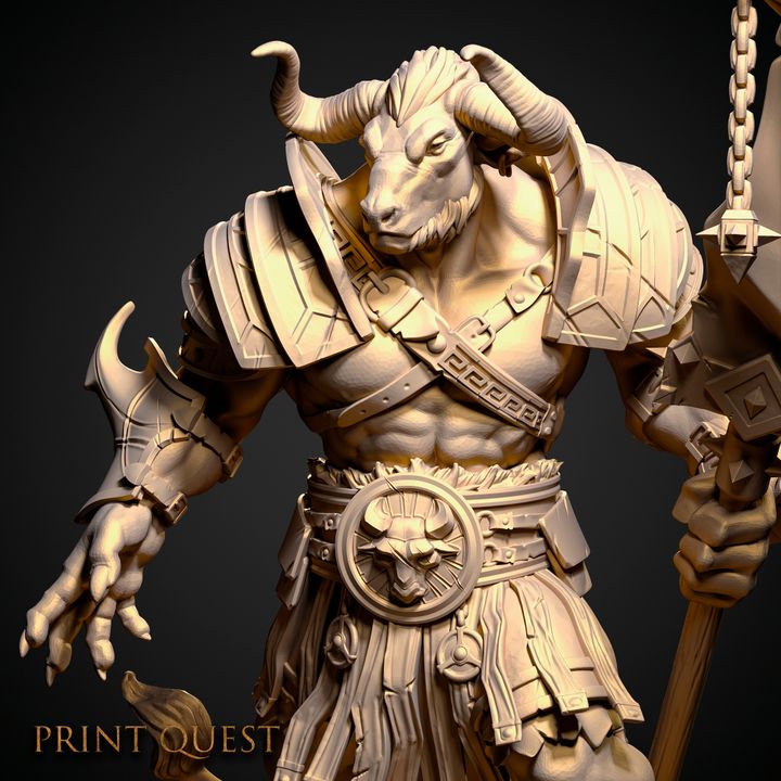 3D Printable Minotaur №1 by Print Quest