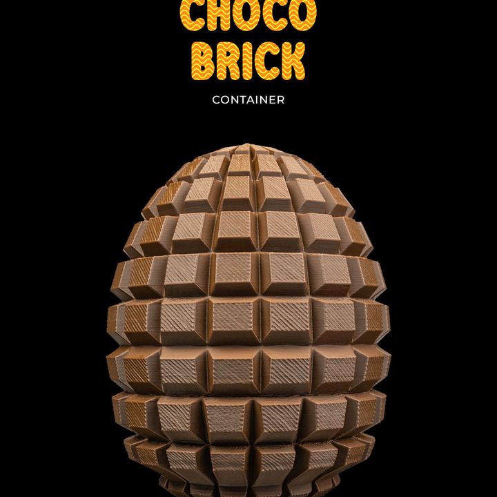 3D Printable Choco Brick Container by Stlflix