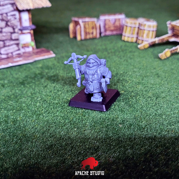 3D Printable Forgeborn Clan: Rangers (dwarf unit) by Apache-Studio