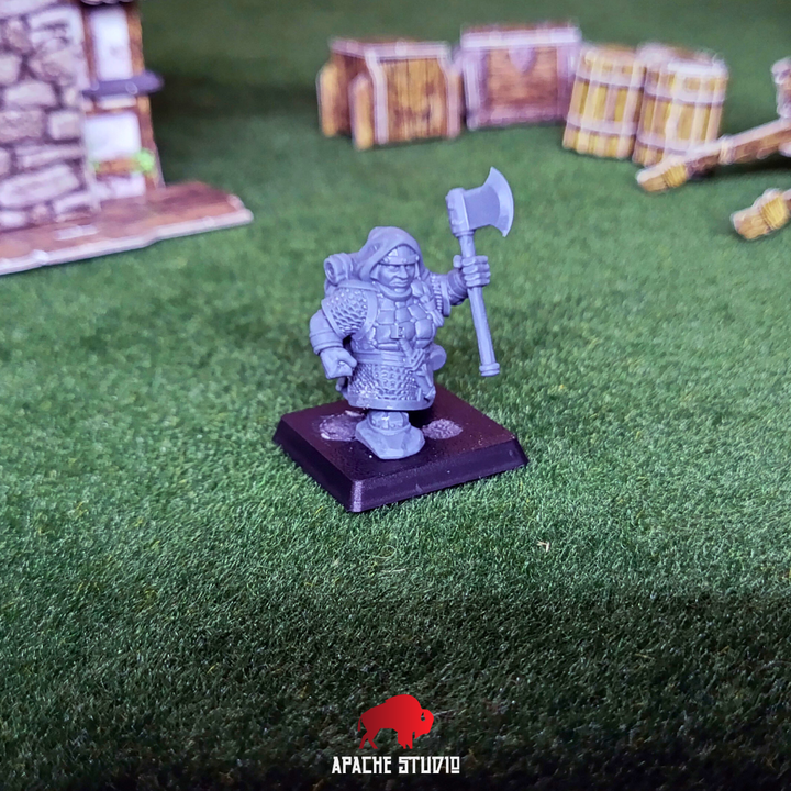 3D Printable Forgeborn Clan: Rangers (dwarf unit) by Apache-Studio
