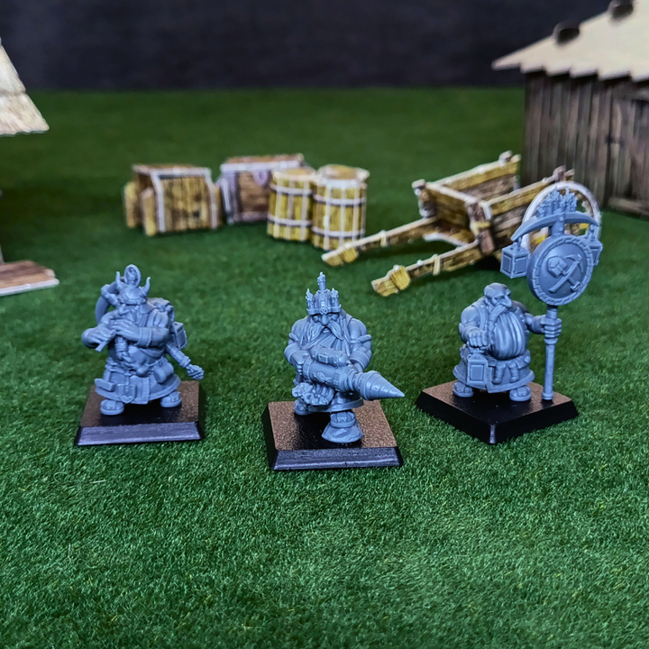 3D Printable Forgeborn Clan: Miners (dwarf unit) by Apache-Studio