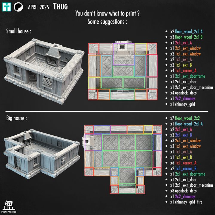 3D Printable [APRIL 2025 RELEASE] Thugs & modular house by Threat Factory