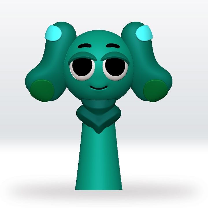 3D Printable OC Sprunki STL file 3D Model Character Obj, Sprunki ...