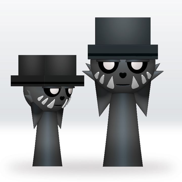 3D Printable OC Sprunki STL file 3D Model Character Obj, Sprunki ...