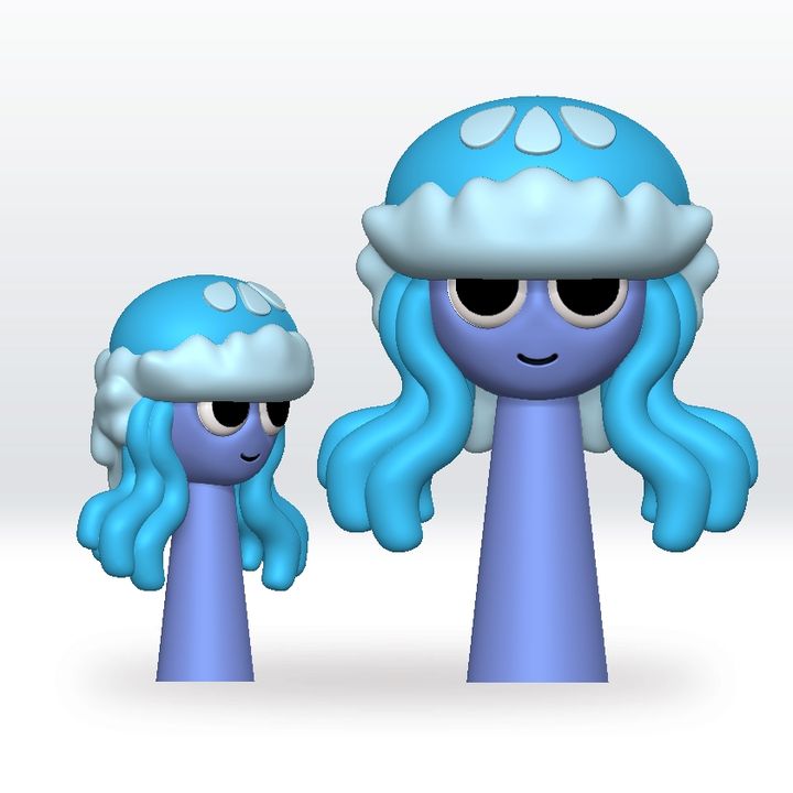 3D Printable Sprunki Aurelia STL file 3D Model Character Fanart by FNFLab