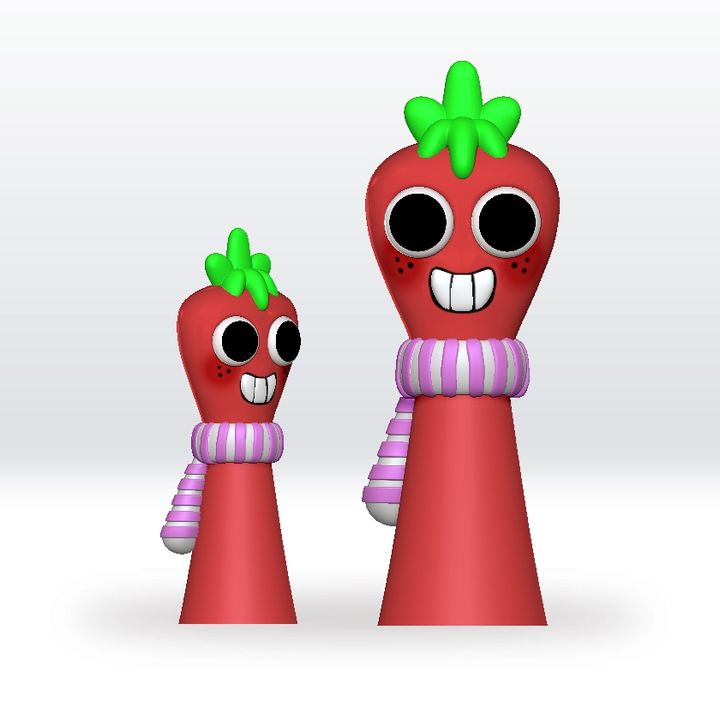 3D Printable Sprunki Sprout STL 3D Model Dandys World Character Fanart ...