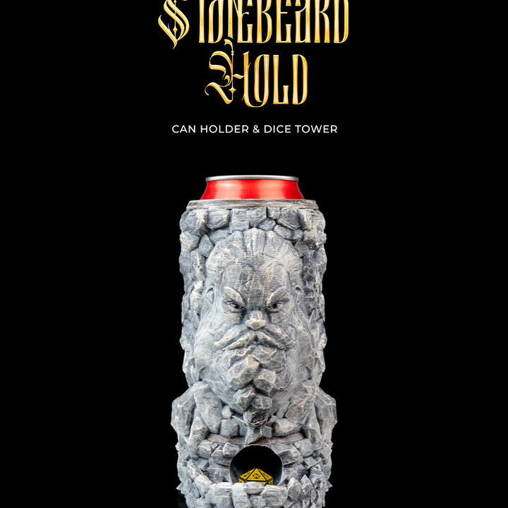 3D Printable Stonebeard Hold Can Holder & Dice Tower by Stlflix