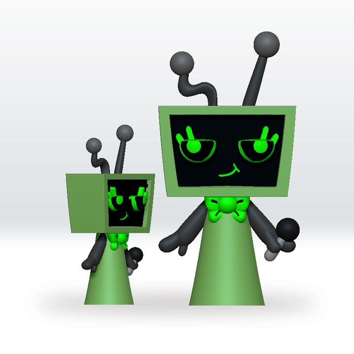 3D Printable Sprunki Vee STL 3D Model Dandys World Character Fanart by ...