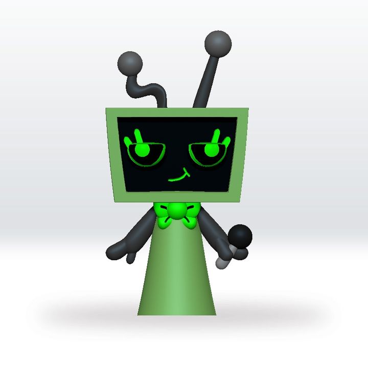 3D Printable Sprunki Vee STL 3D Model Dandys World Character Fanart by ...